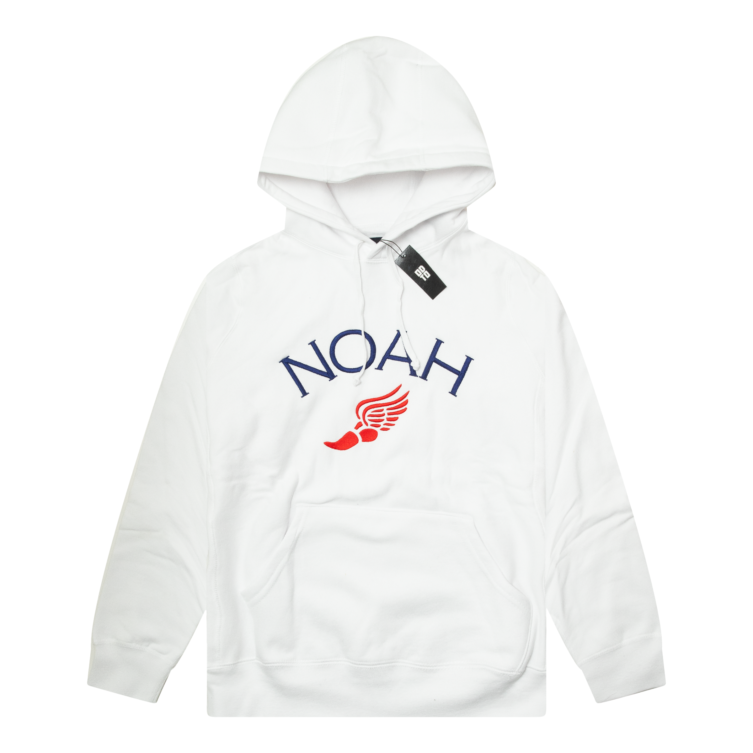 NOAH WING FOOT EMBROIDERED HOODIE WHITE – ODTO